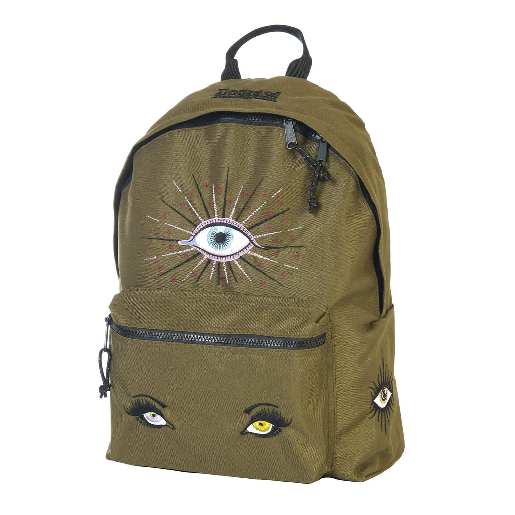 Doors of Perception by Patrick Cox | All over eyes backpack in Green ...